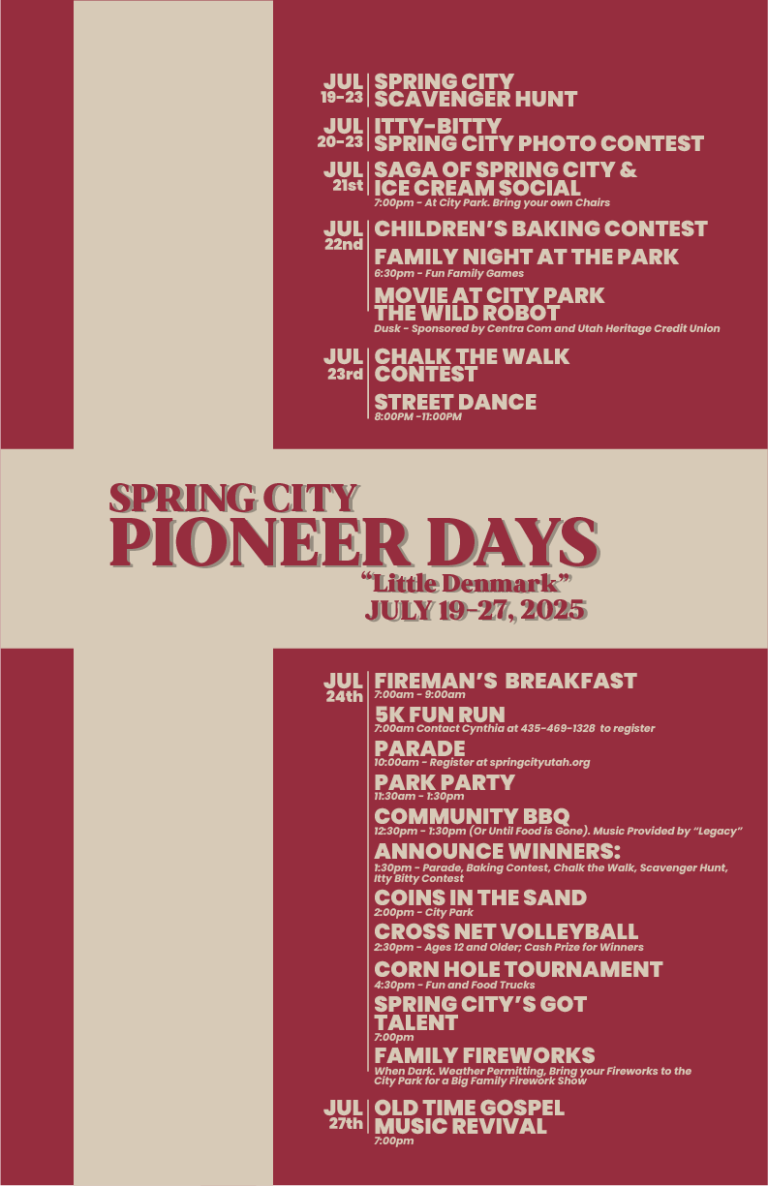 Pioneer Day 2025 – Spring City, Utah